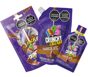 CREMA SABOR A CHOCOLATE CON TROZOS DE CEREAL FLIPS.